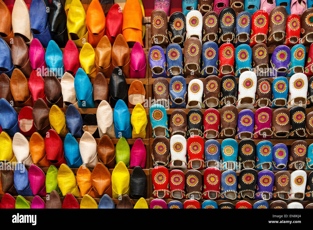 Shoes shop. Zouk. Marrakech. Morocco. Africa Stock Photo - Alamy