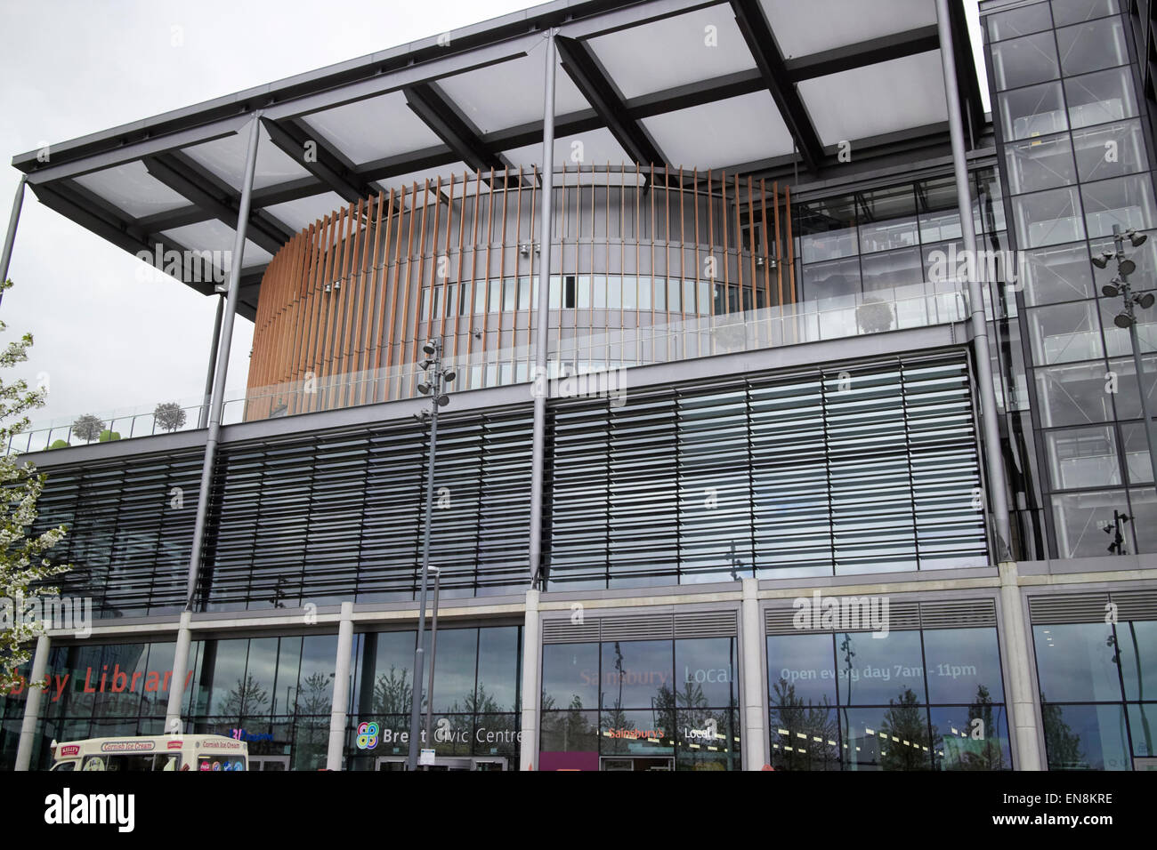 brent civic centre and Wembley library London UK Stock Photo - Alamy