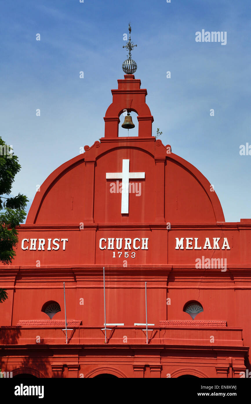 Christ Church in Dutch Square, known as Red Square, in Malacca ...