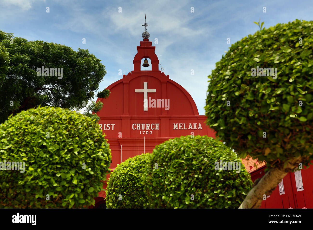 Christ Church in Dutch Square, known as Red Square, in Malacca ...
