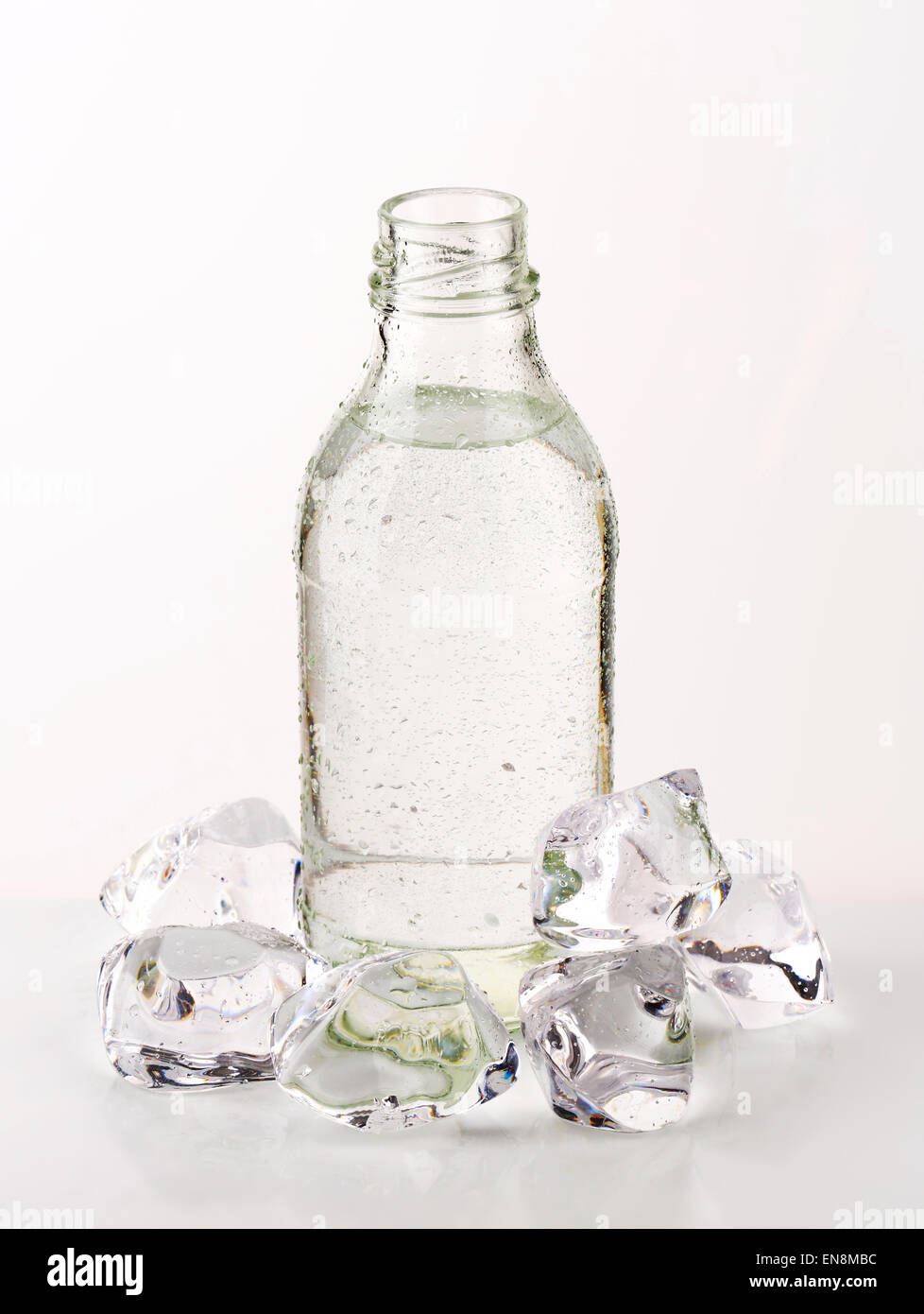 Purified water in a glass bottle Stock Photo - Alamy
