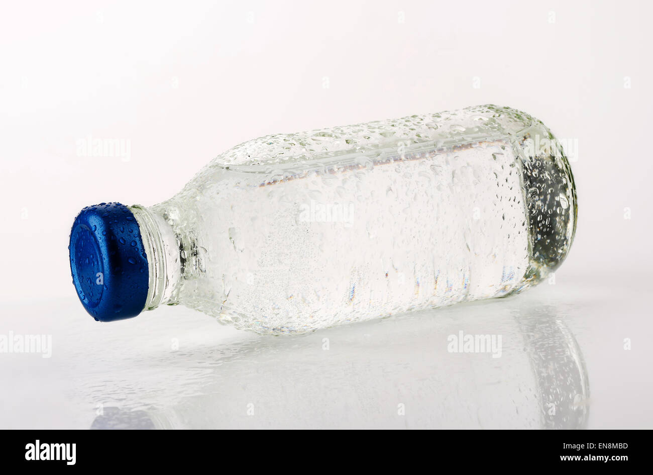 Purified water in a glass bottle Stock Photo - Alamy