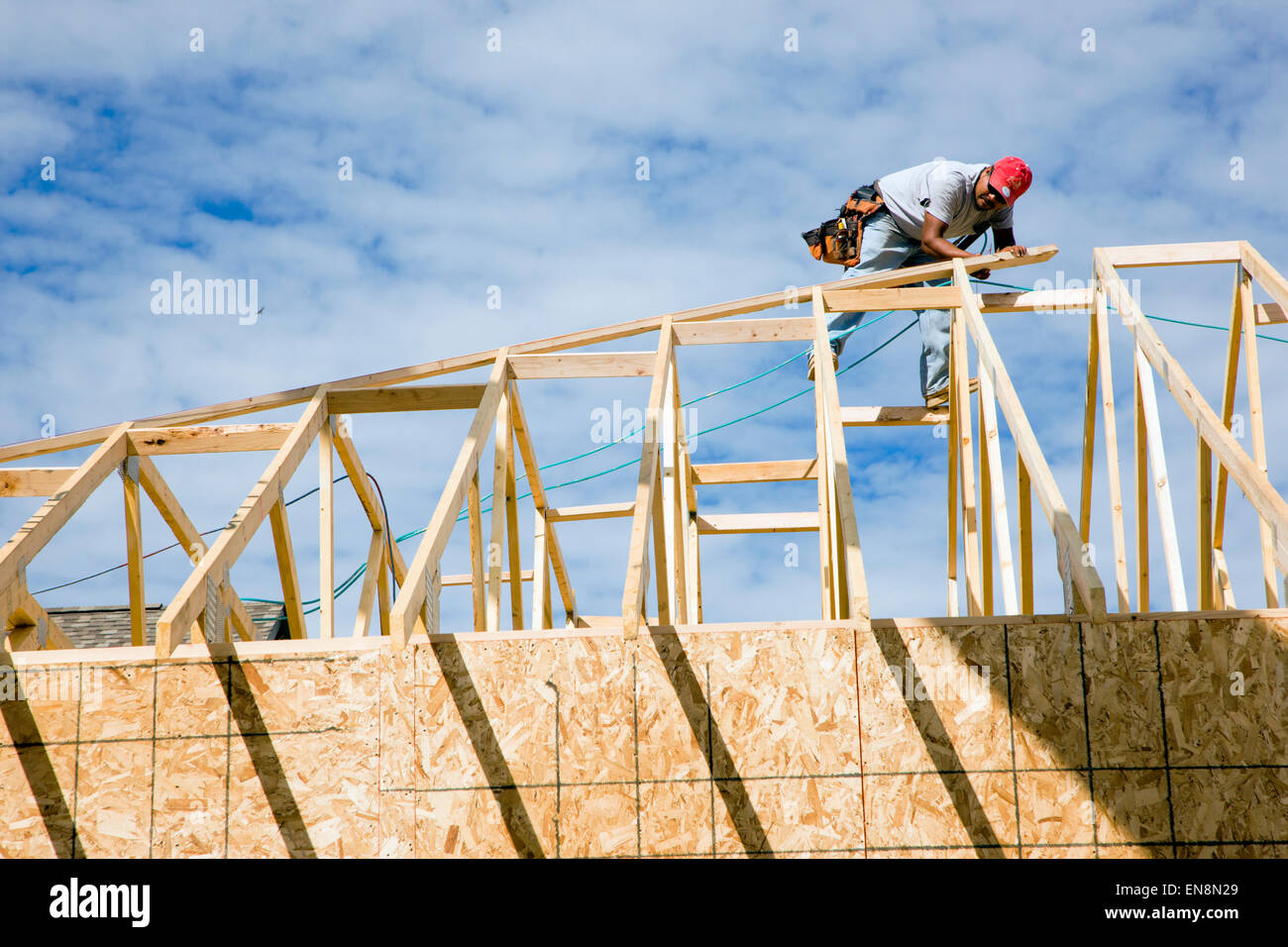 Construction of a Craftsman Style residential home in Colorado, USA ...