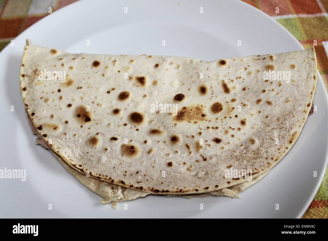 Traditional italian piadina Stock Photo - Alamy
