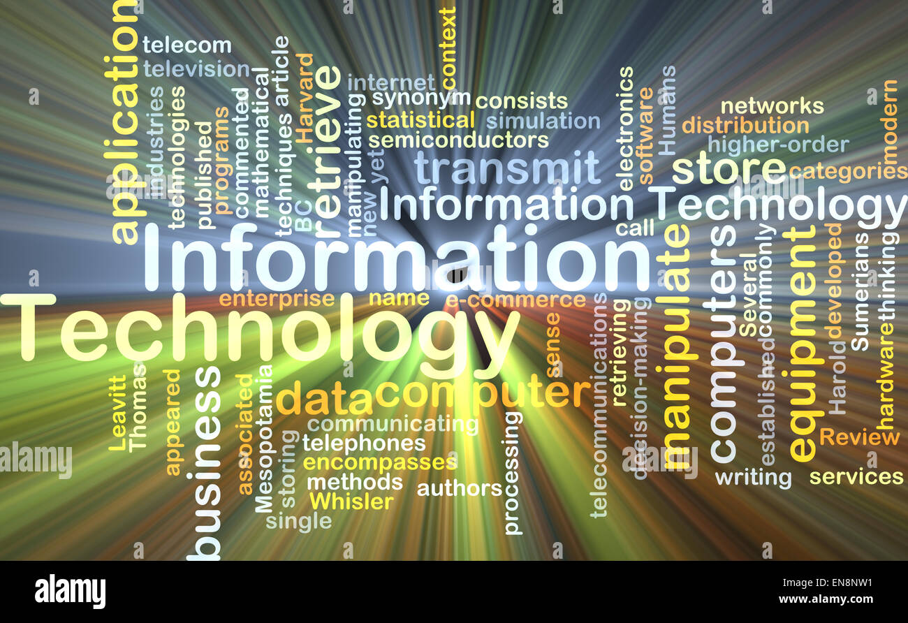 Background concept wordcloud illustration of information technology ...