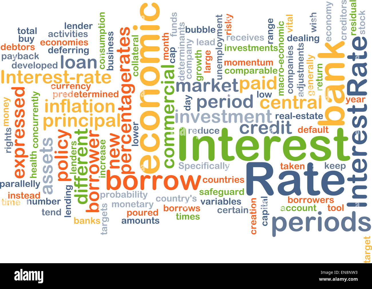 Background concept wordcloud illustration of interest rate Stock Photo ...