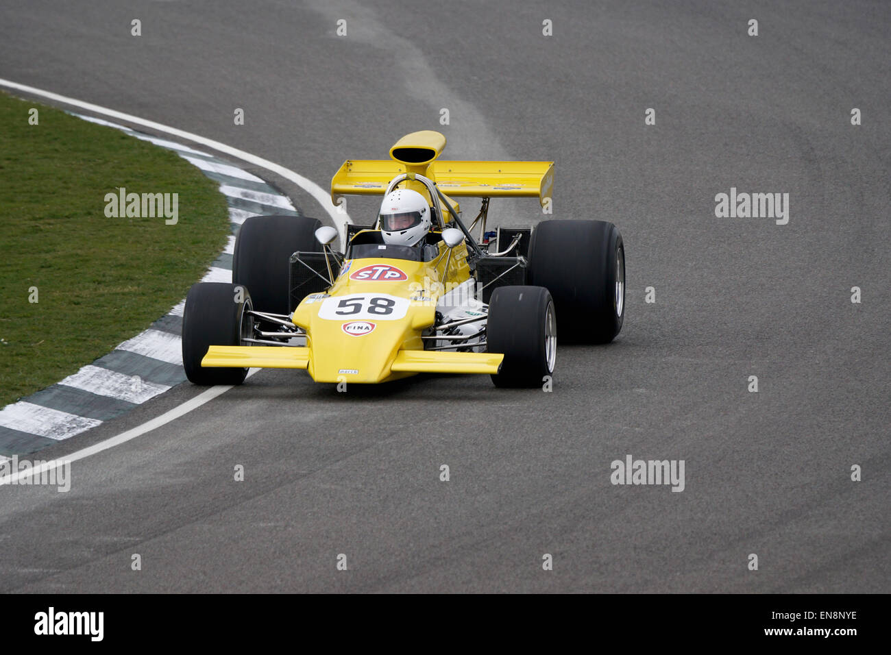 Richard Smeeton demonstrates the 1972 March-Cosworth 721G at the ...