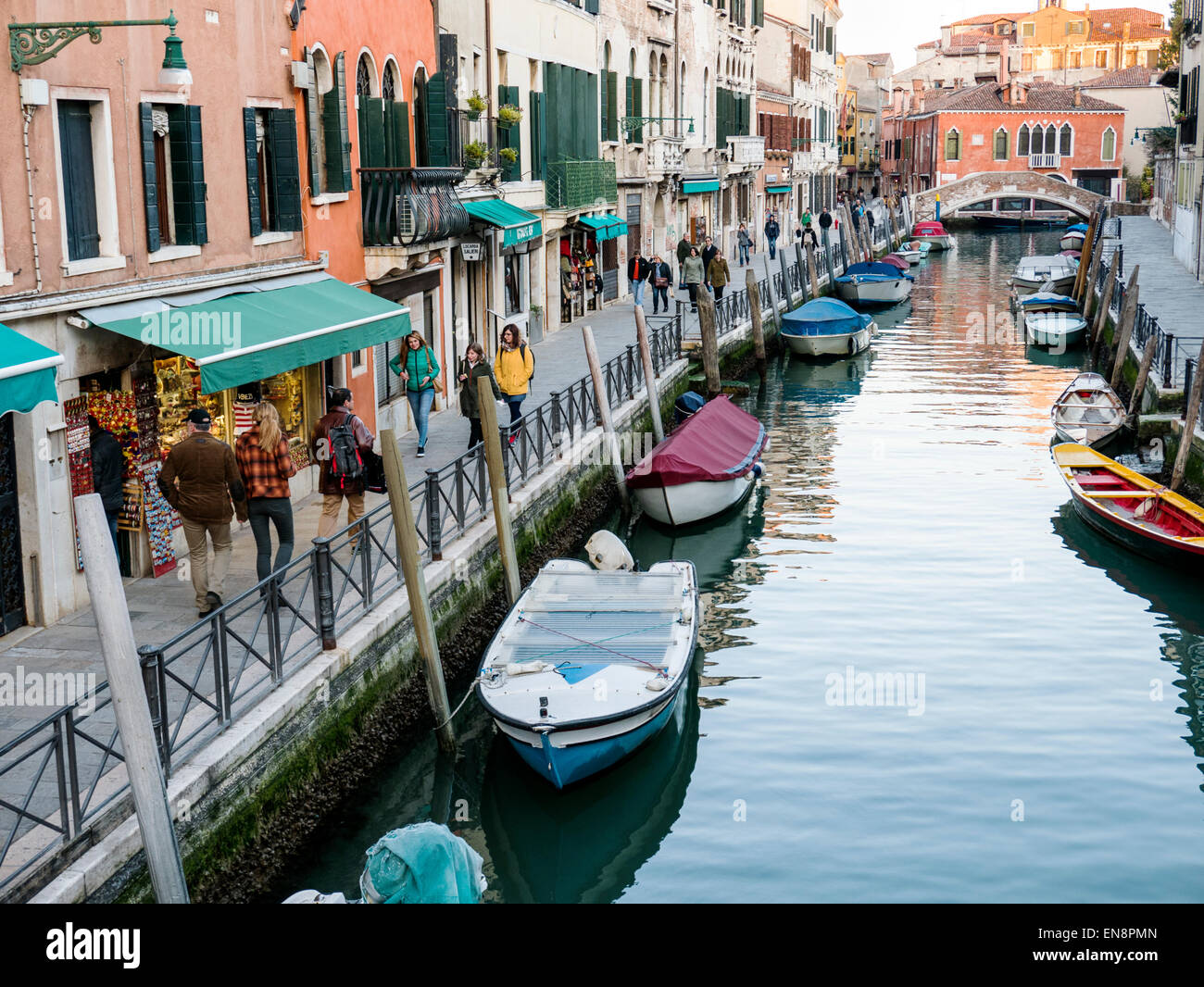 Visitors & locals enjoy Venice, Italy, the City of Canals Stock Photo ...