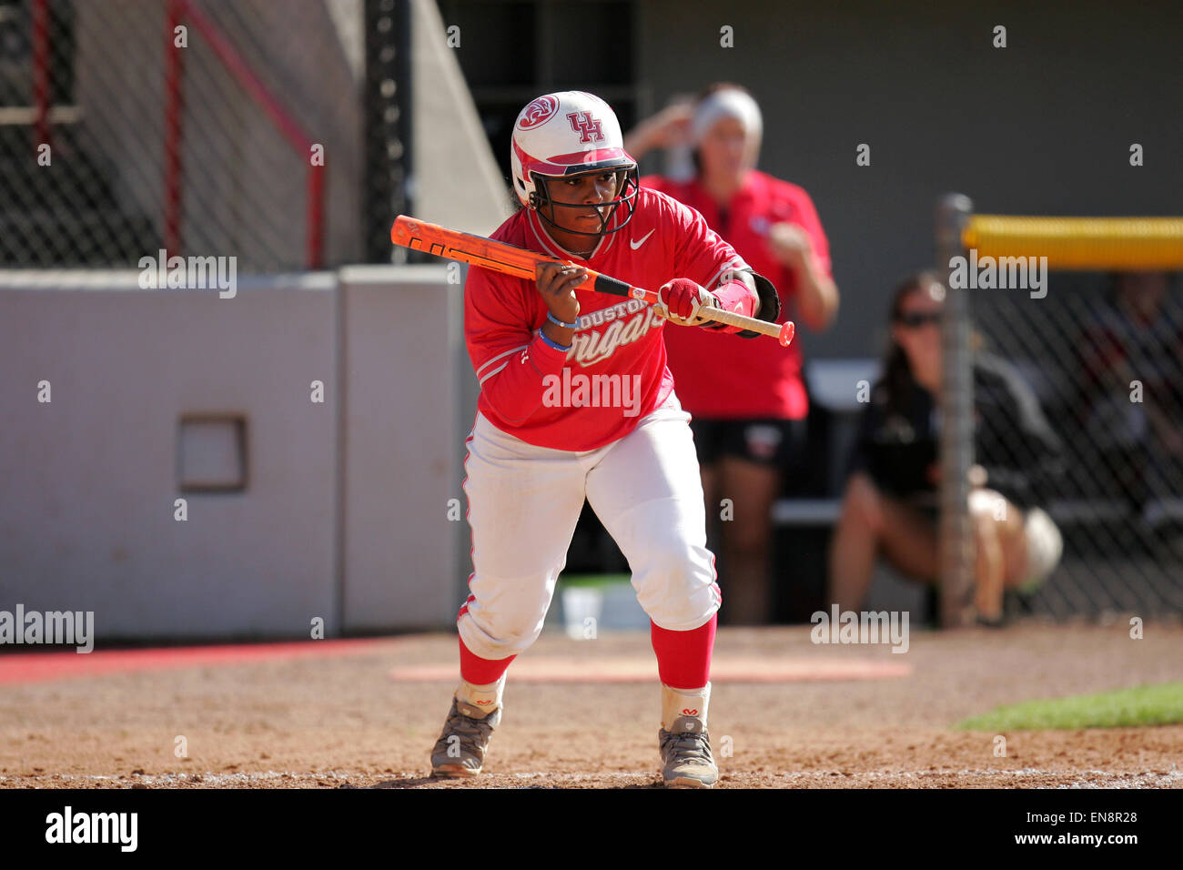 Houston, TX, USA. 29th Apr, 2015. Houston infielder Kayla Holland #15 ...