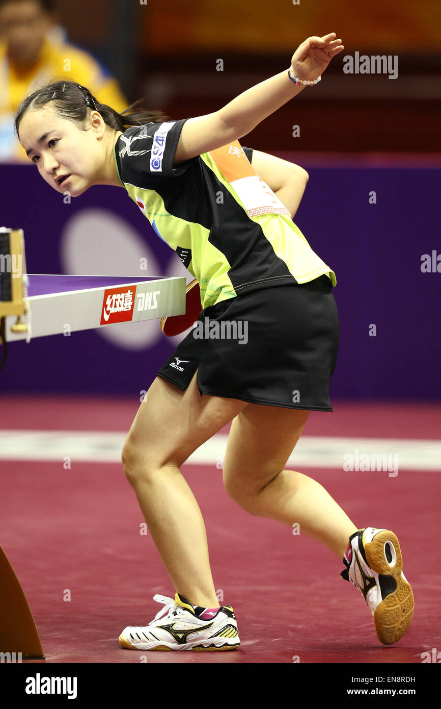 Suzhou International Expo Centre, Suzhou, China. 28th Apr, 2015. Mima ...