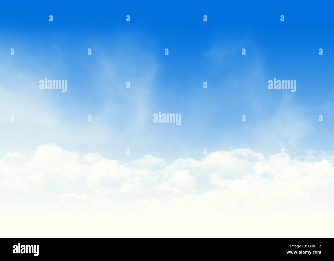Blue sky and clouds abstract background illustration with copy space ...