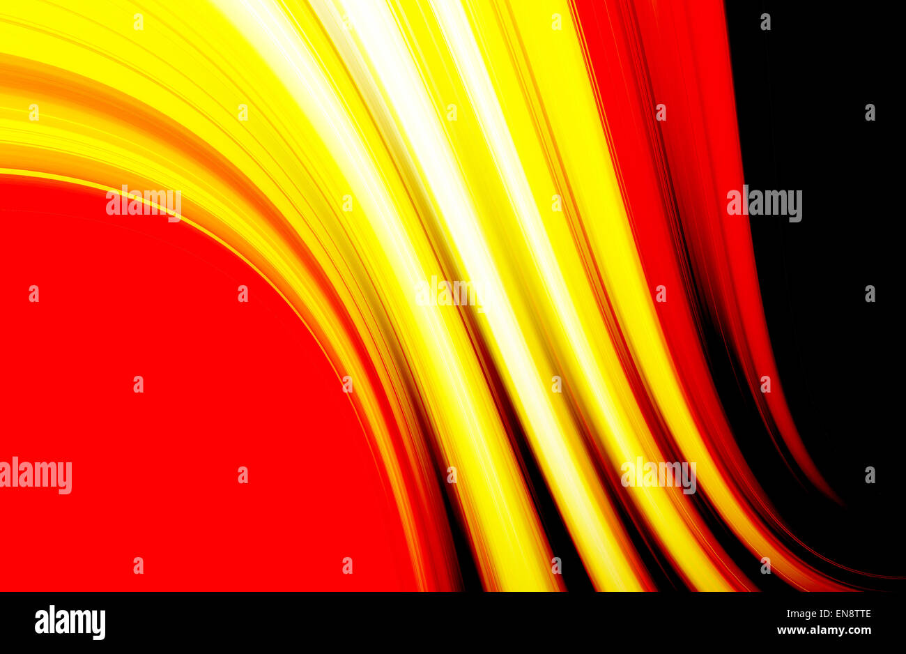 abstract red and yellow background with motion ray technology and ...