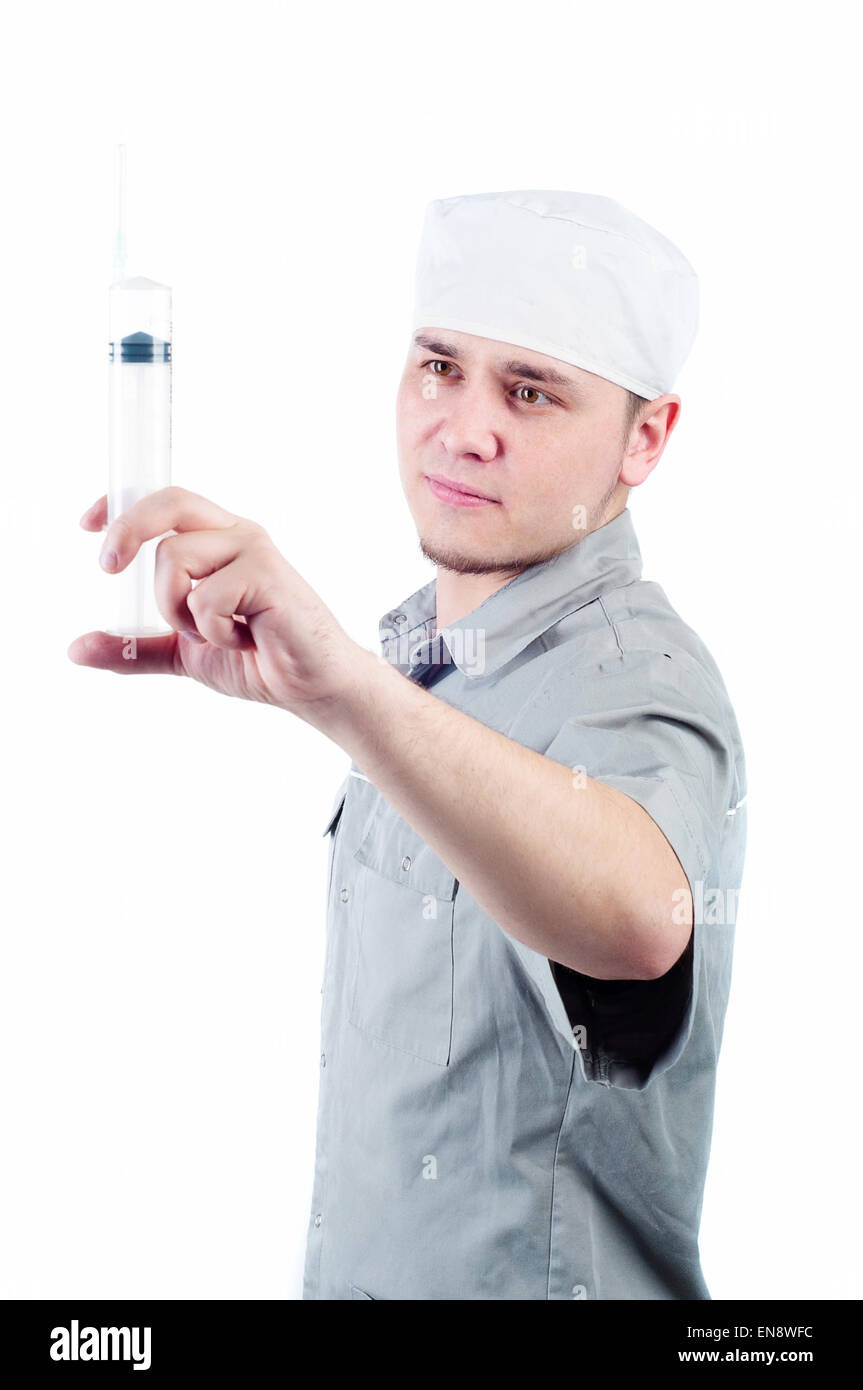 a portrait of a first aid man - medic, doctor Stock Photo - Alamy