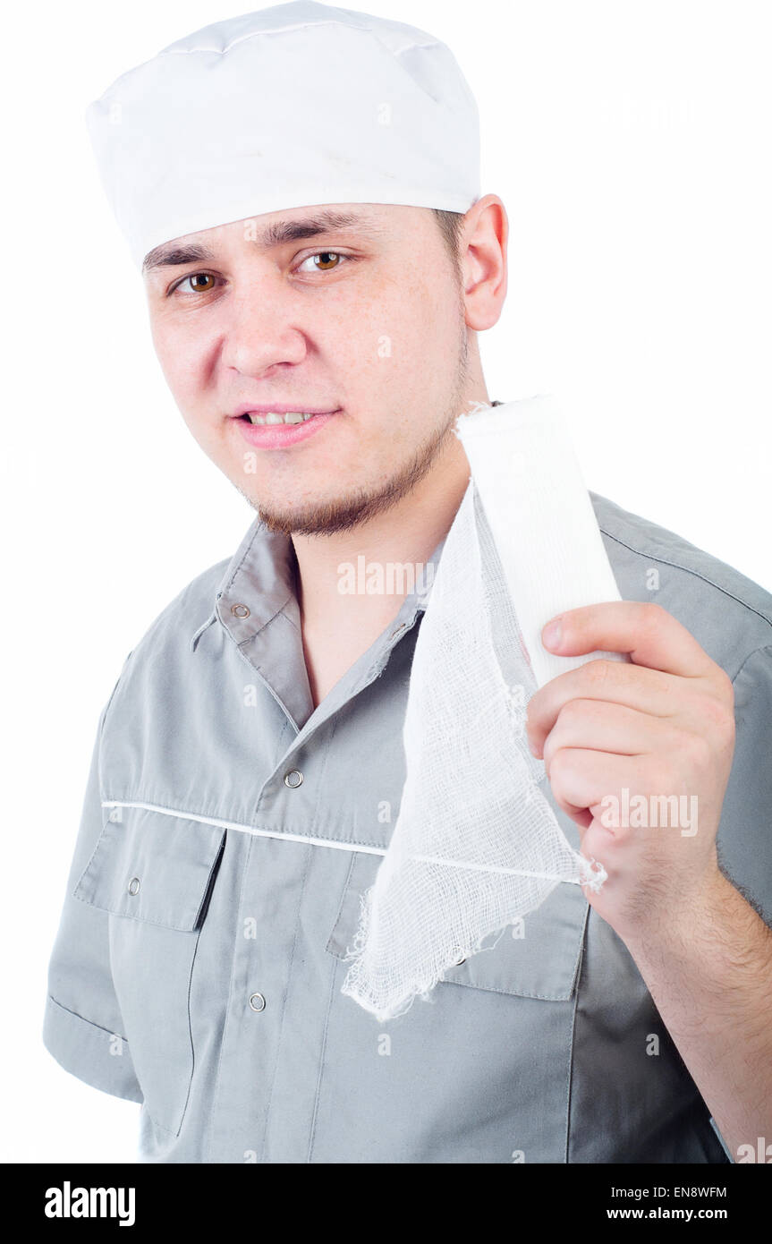a portrait of a first aid man - medic, doctor Stock Photo - Alamy