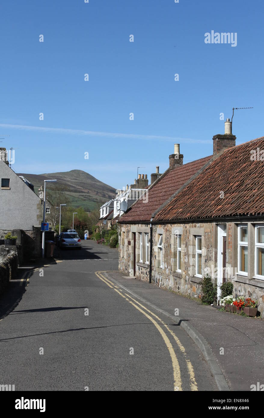 Freuchie street scene Fife Scotland April 2015 Stock Photo - Alamy