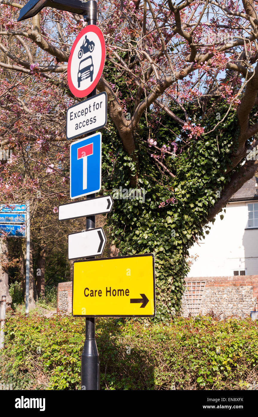Sign for Care Home with empty spaces for your text Stock Photo - Alamy