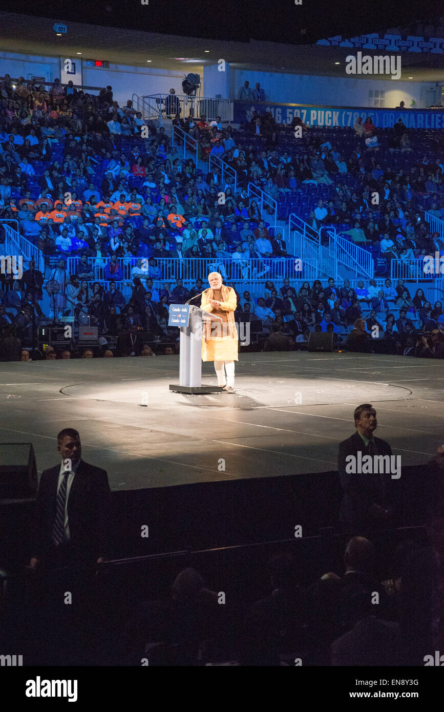 India's Prime Minister Narendra Modi received cheers at Ricoh Coliseum ...