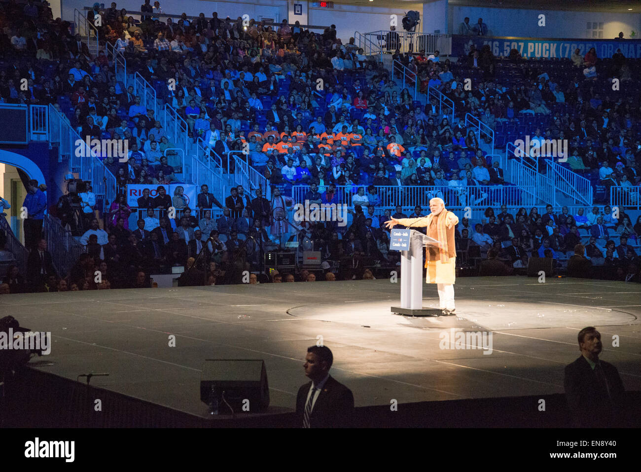 India's Prime Minister Narendra Modi received cheers at Ricoh Coliseum ...