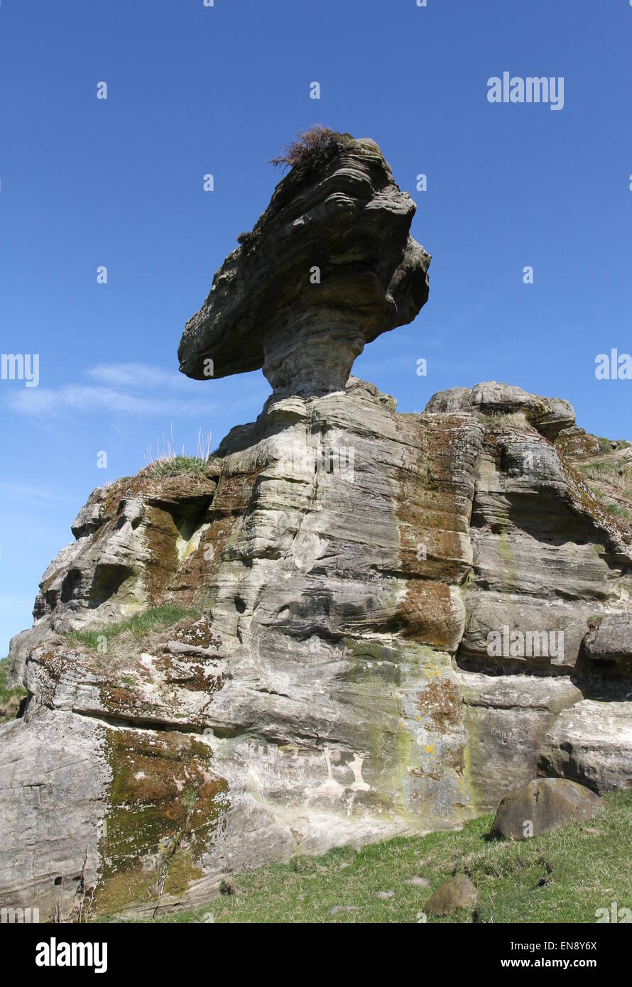 The Bunnet stone eroded sandstone Fife Scotland April 2015 Stock Photo ...