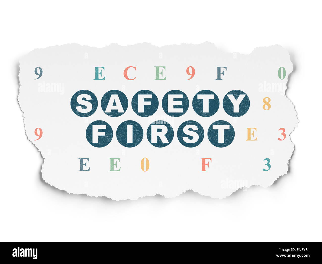 Security concept: Safety First on Torn Paper background Stock Photo - Alamy