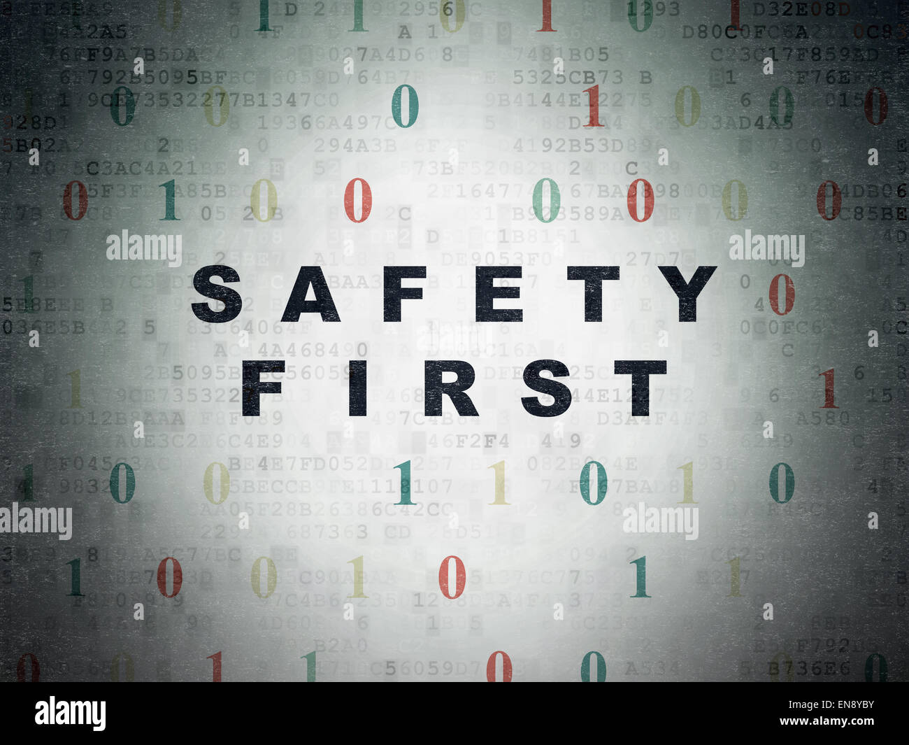Privacy concept: Safety First on Digital Paper background Stock Photo ...