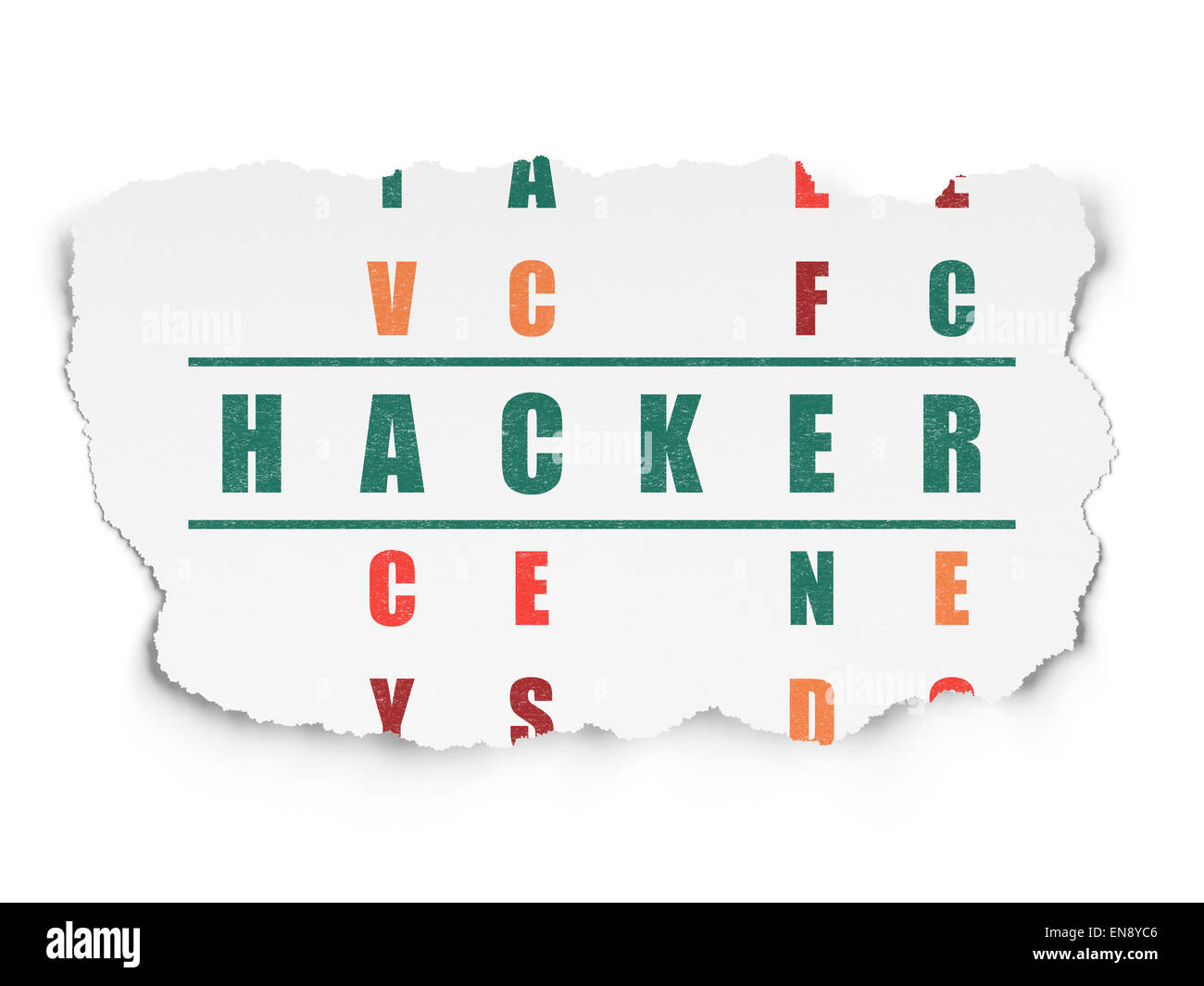 Security concept: word Hacker in solving Crossword Puzzle Stock Photo ...