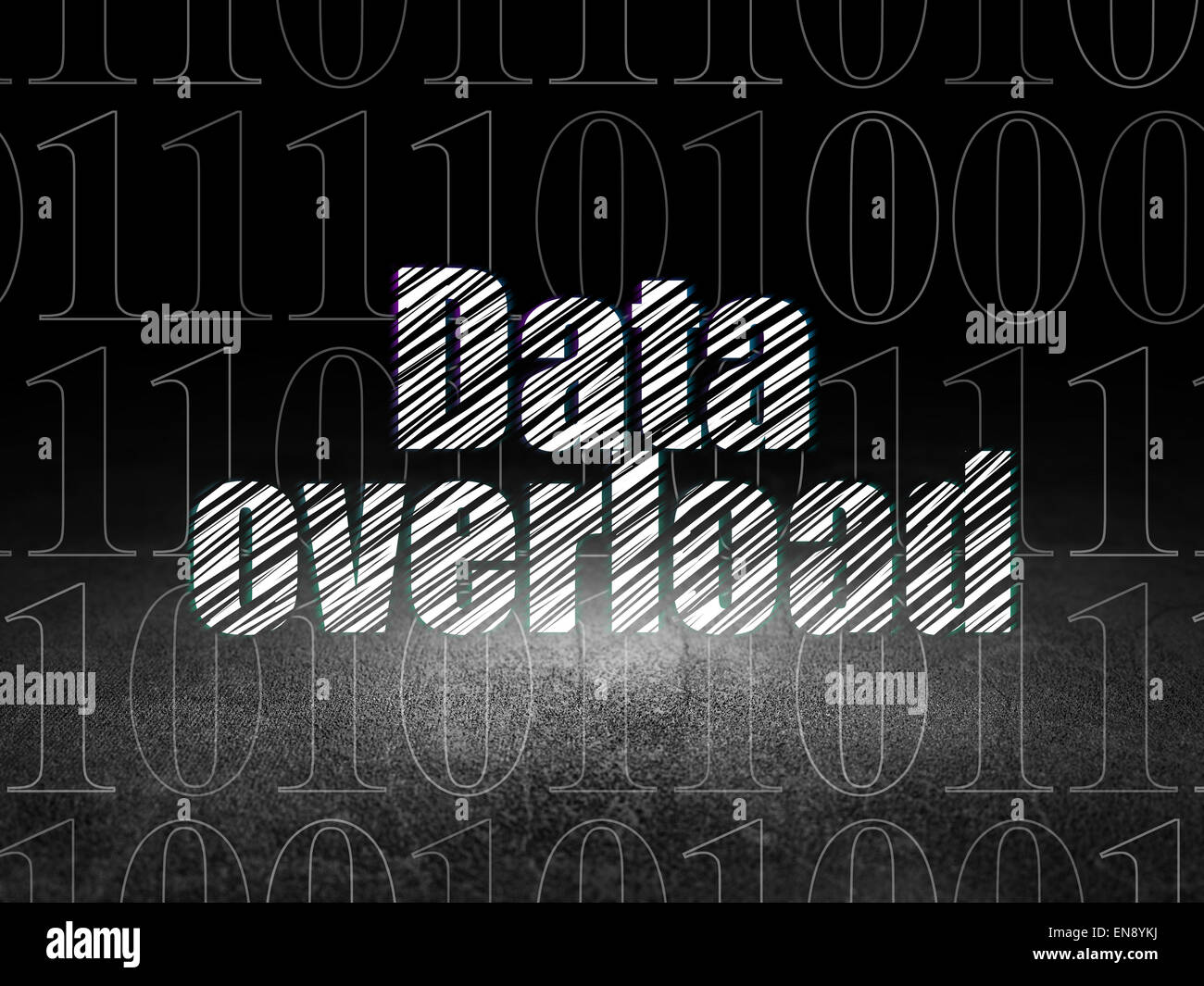 Data concept: Data Overload in grunge dark room Stock Photo - Alamy