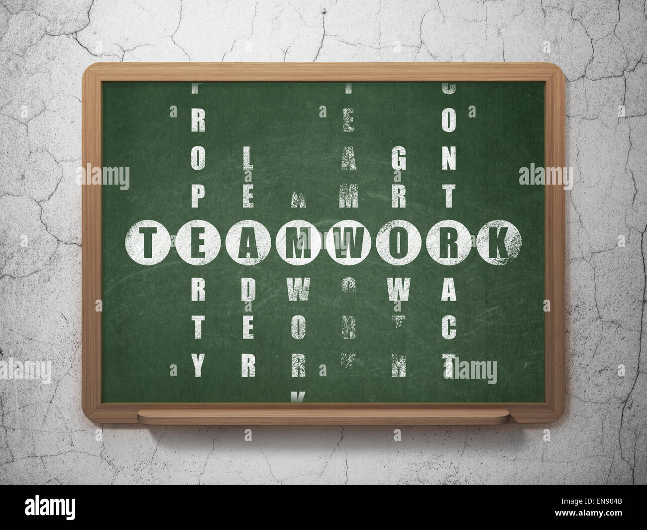 Finance concept: word Teamwork in solving Crossword Puzzle Stock Photo ...