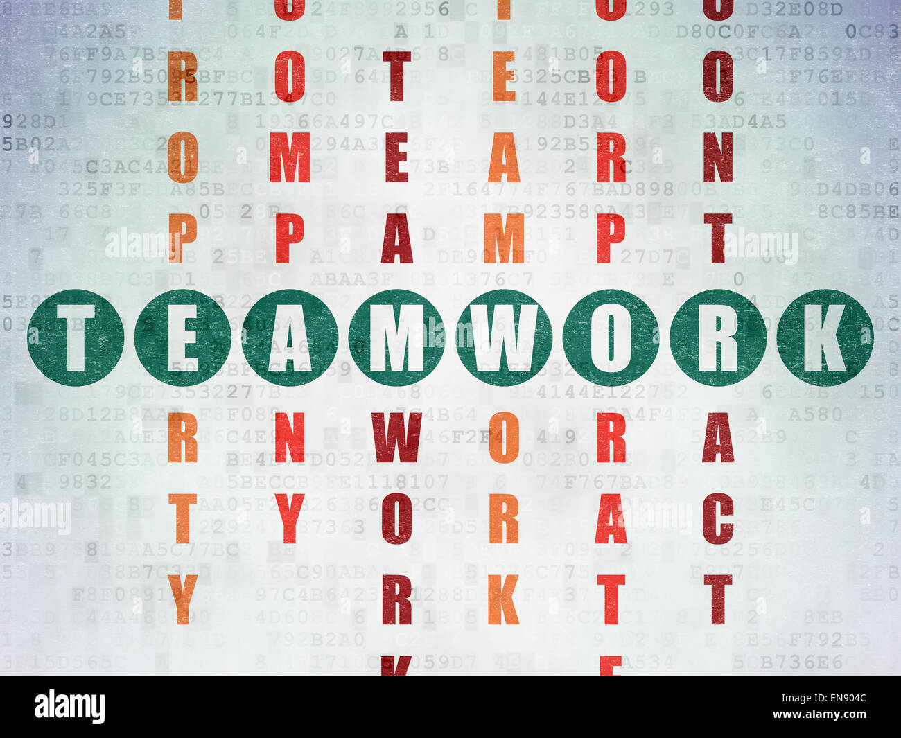 Business concept: word Teamwork in solving Crossword Puzzle Stock Photo ...