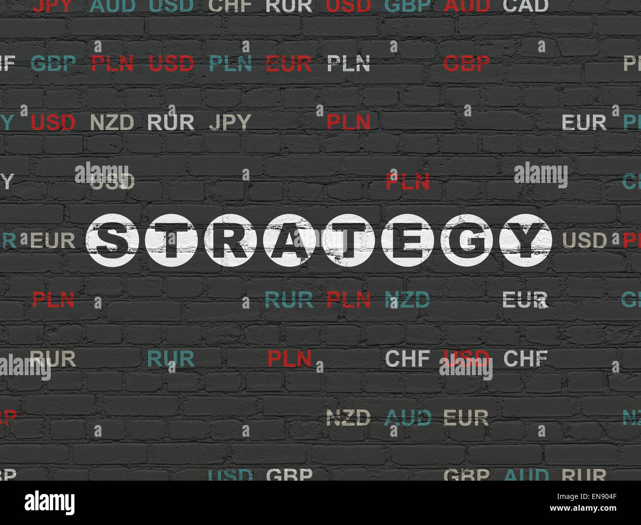 Business concept: Strategy on wall background Stock Photo - Alamy