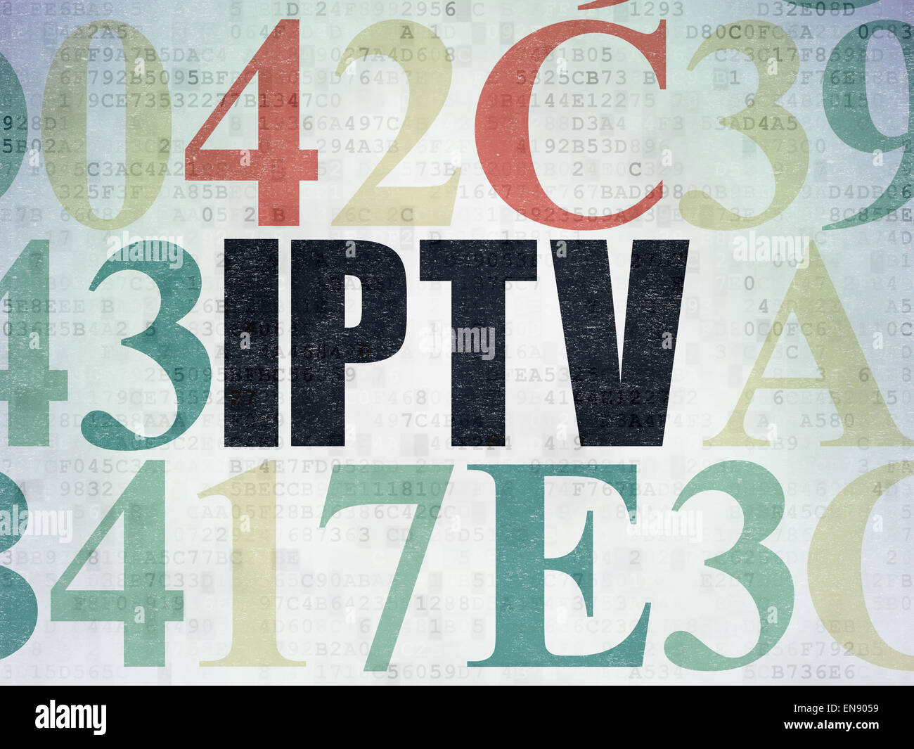 Web design concept: IPTV on Digital Paper background Stock Photo - Alamy