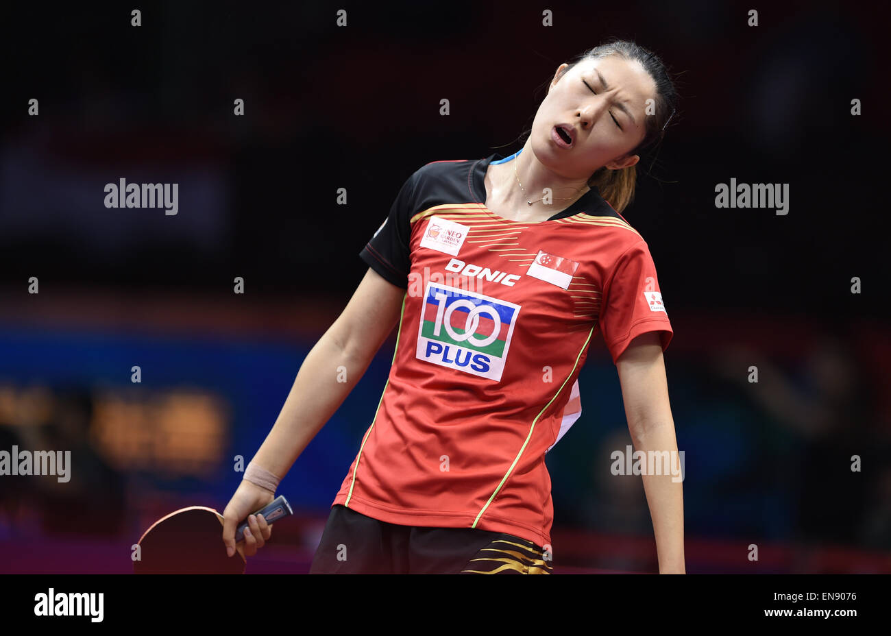 Suzhou, China's Jiangsu Province. 30th Apr, 2015. Singapore's Yu Mengyu ...