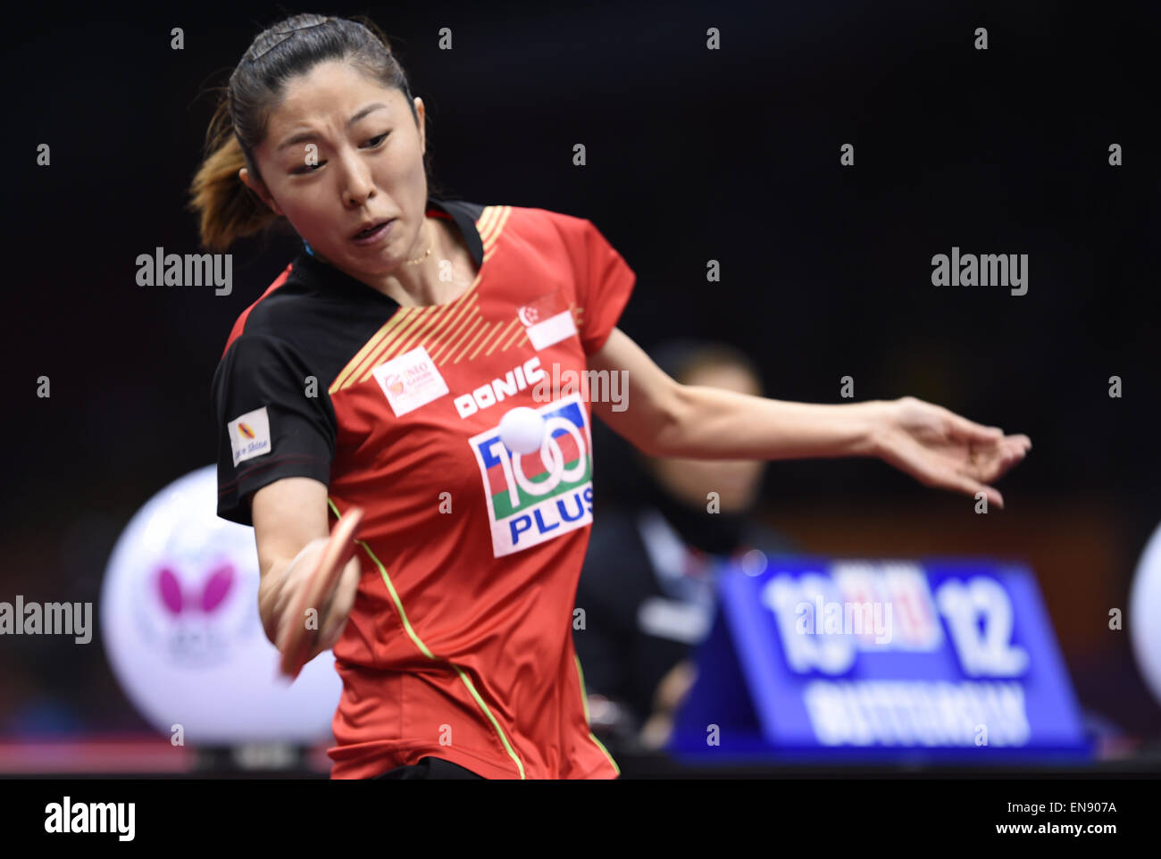 Suzhou, China's Jiangsu Province. 30th Apr, 2015. Singapore's Yu Mengyu ...