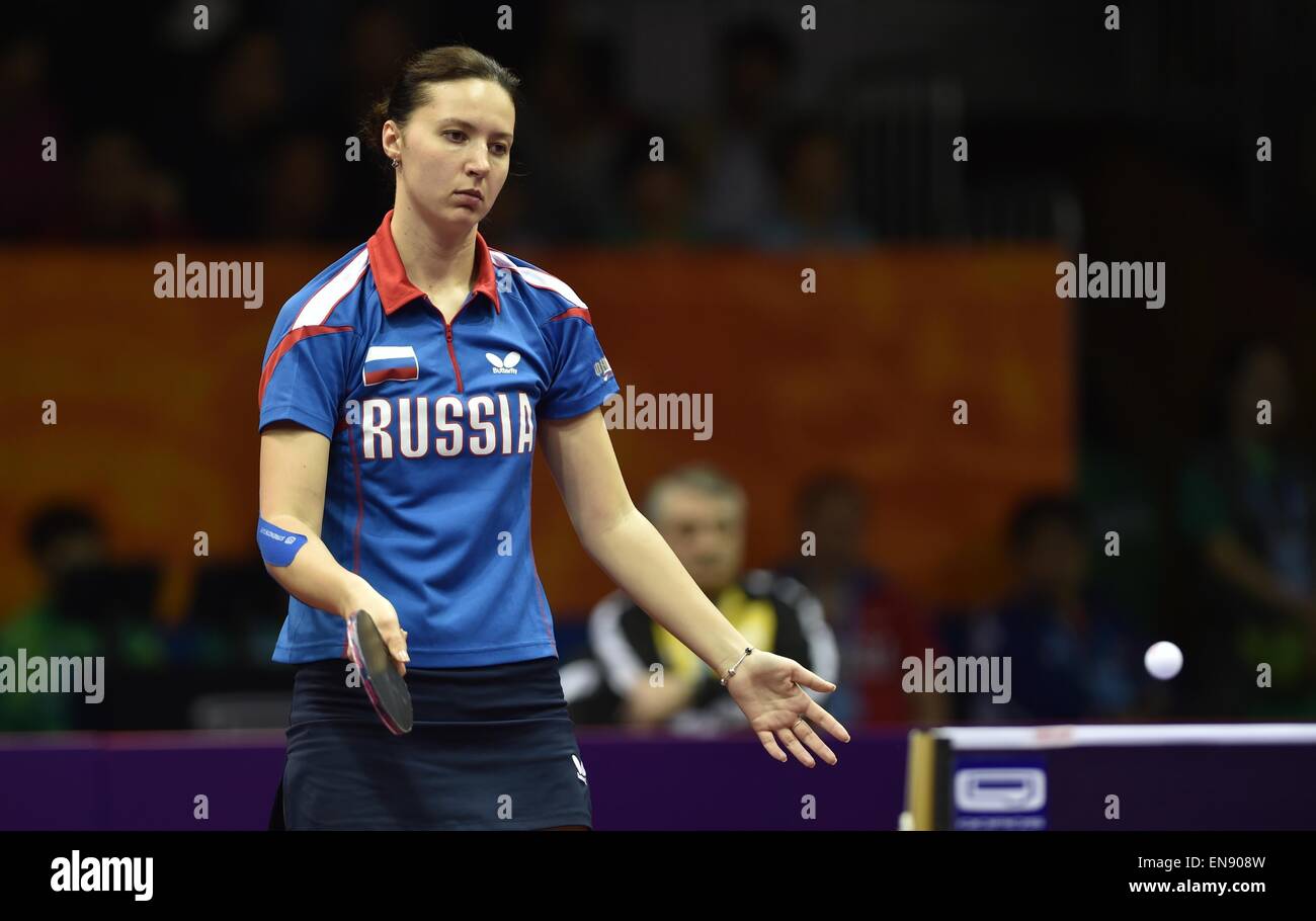 Suzhou, China's Jiangsu Province. 30th Apr, 2015. Russia's Maria ...