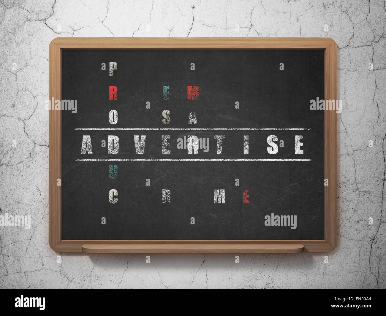 Marketing concept: word Advertise in solving Crossword Puzzle Stock ...