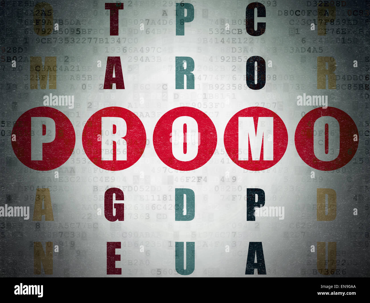 Advertising concept: word Promo in solving Crossword Puzzle Stock Photo ...