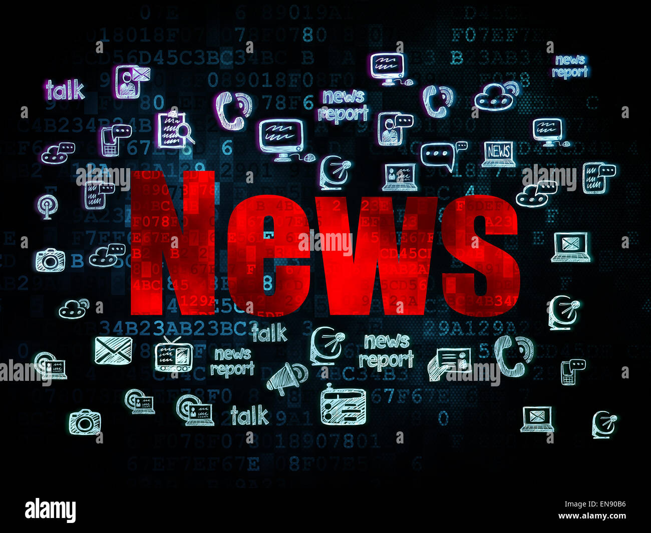 News concept: News on Digital background Stock Photo - Alamy