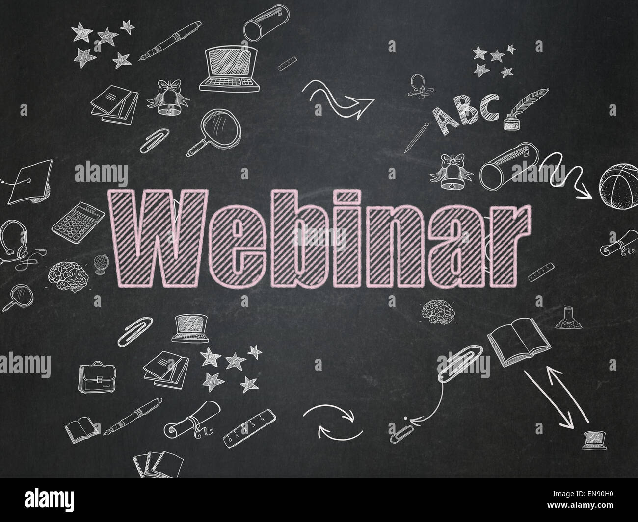 Education Concept Webinar On School Board Background Stock Photo Alamy