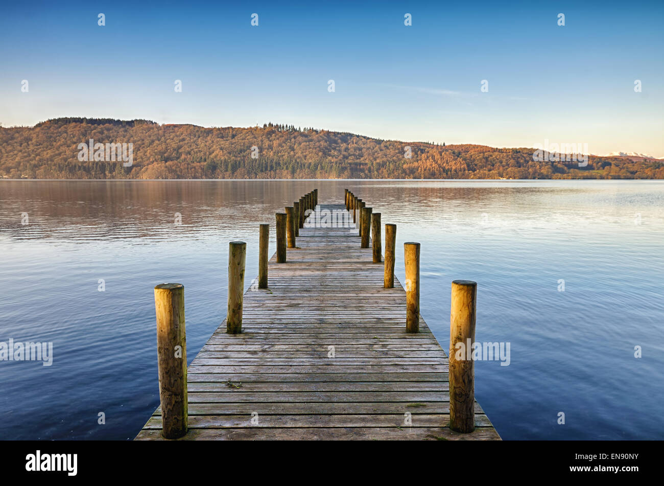 Jetty sunset on lake windermere hi-res stock photography and images - Alamy