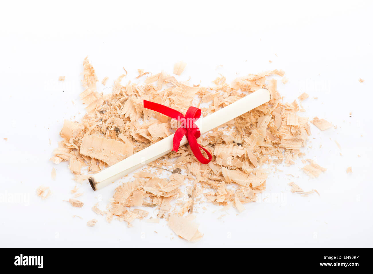 Message scroll with red ribbon Stock Photo - Alamy