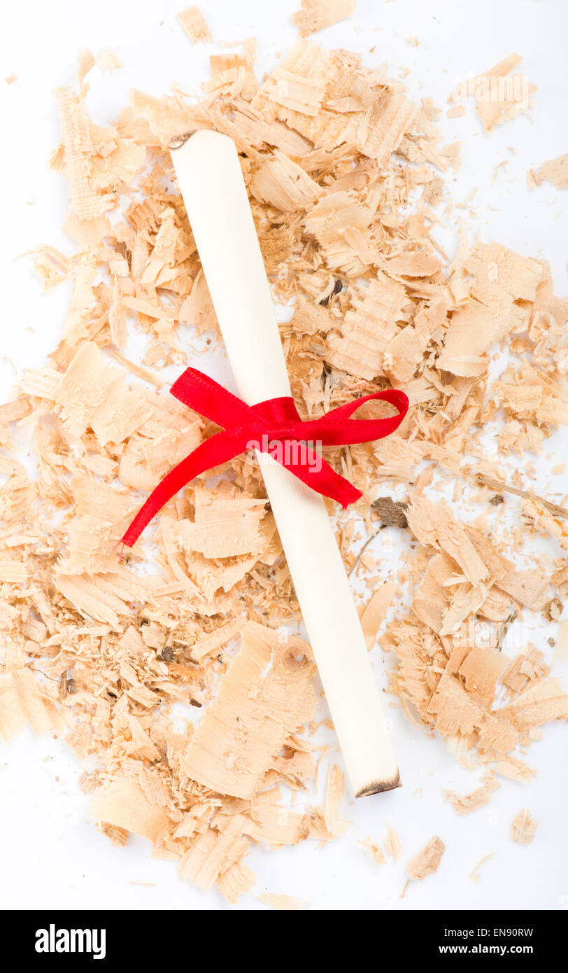 Old document red ribbon hi-res stock photography and images - Alamy