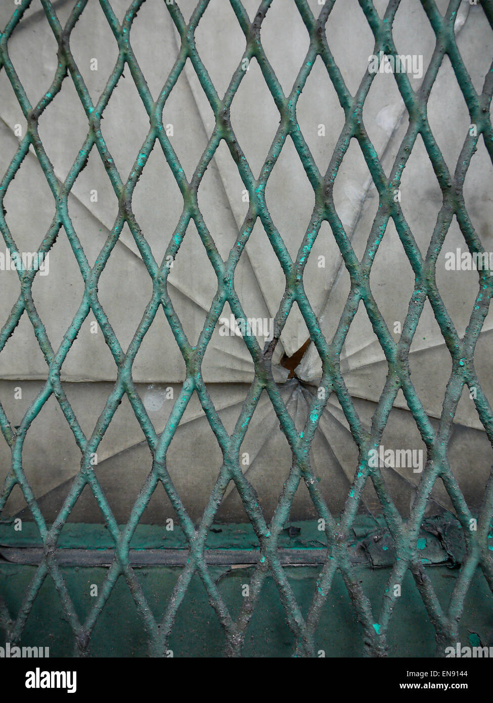 A broken window in the old Standfast Barrack buildings in Lancaster ...