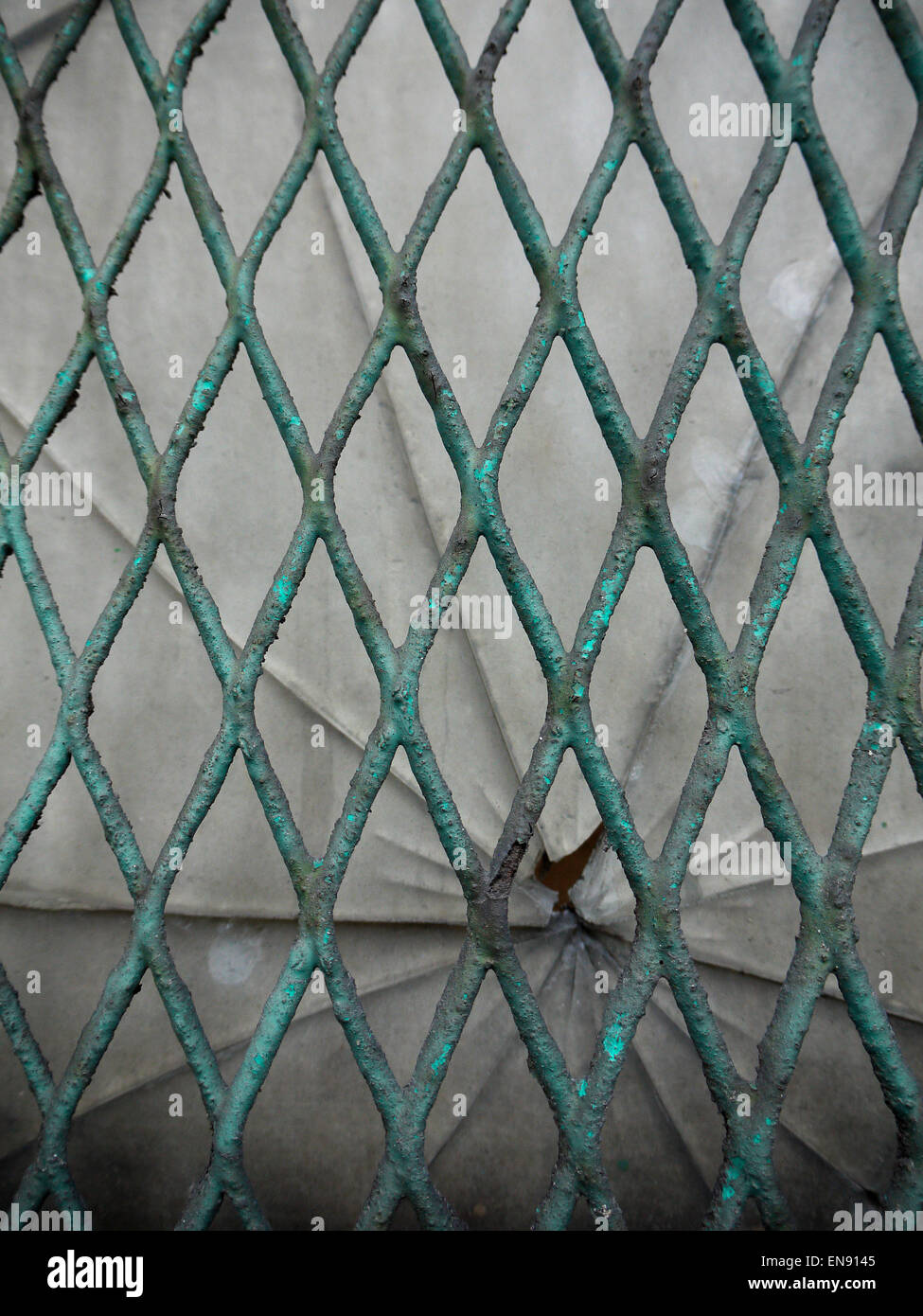 A broken window in the old Standfast Barrack buildings in Lancaster ...