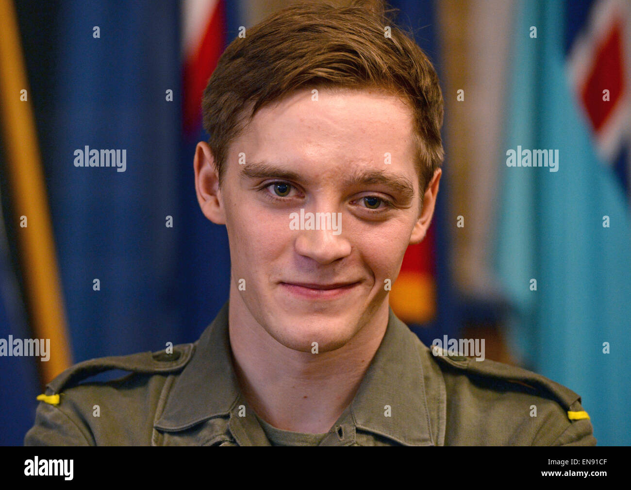 Actor Jonas Nay during a photo session on the set of 'Germany!', an ...