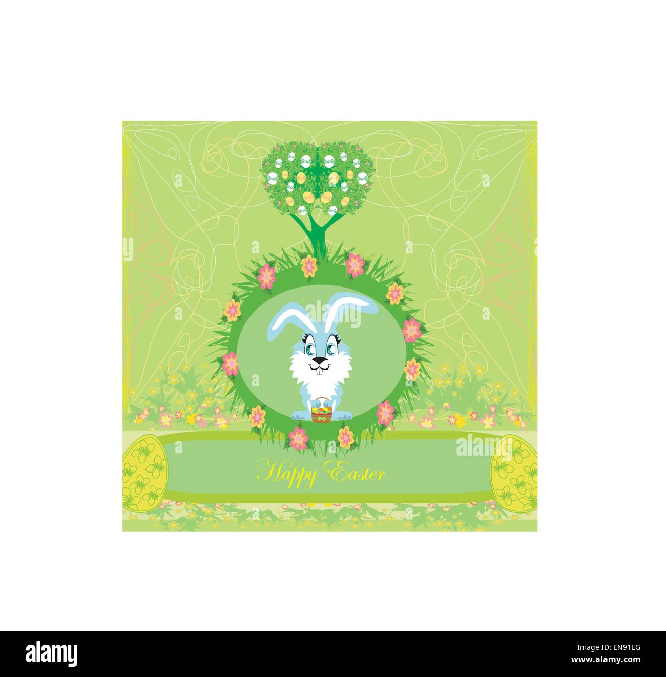 Abstract tree easter eggs card Stock Vector Images - Alamy
