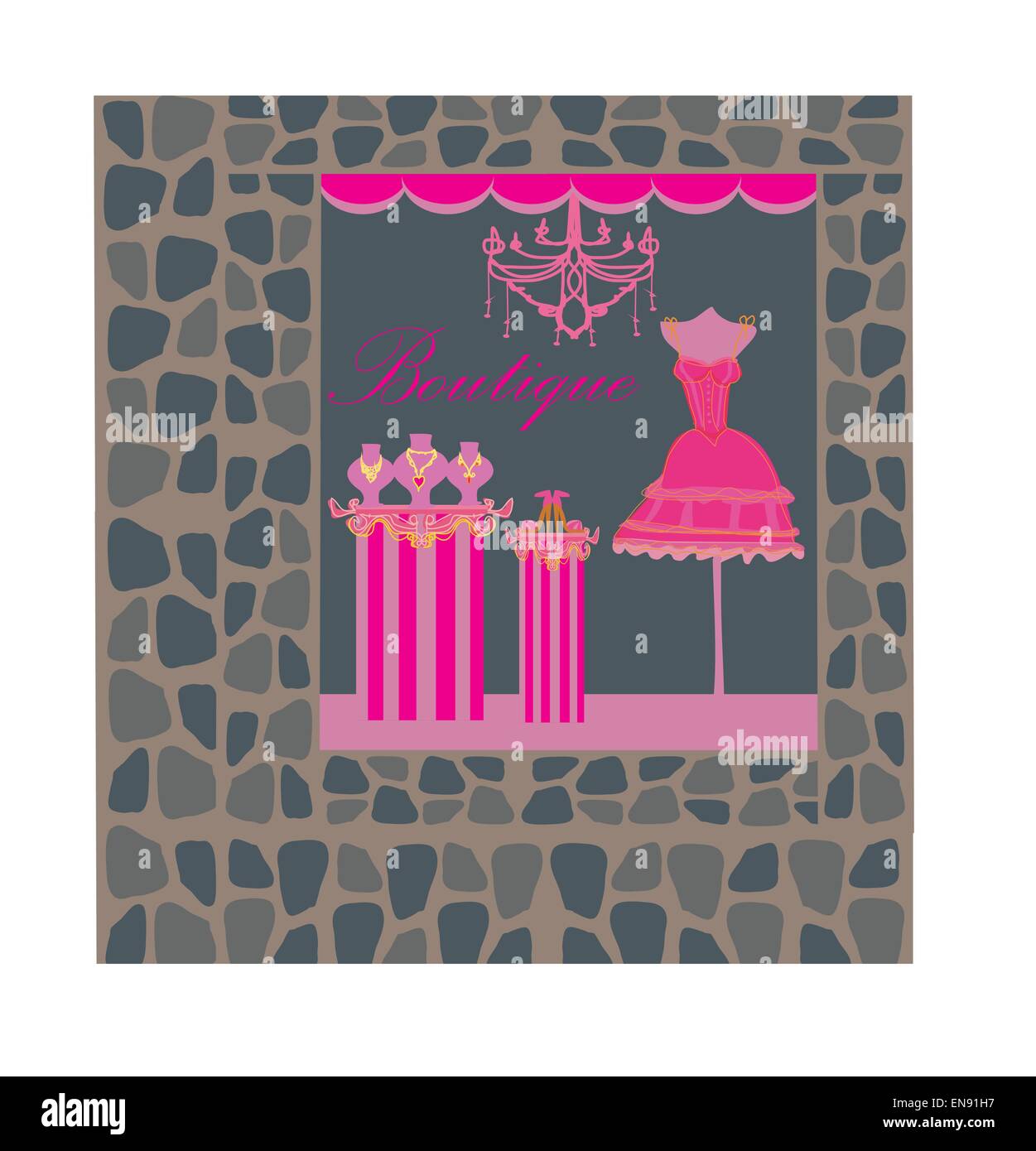 Storefront elegant boutique Stock Vector Image & Art - Alamy