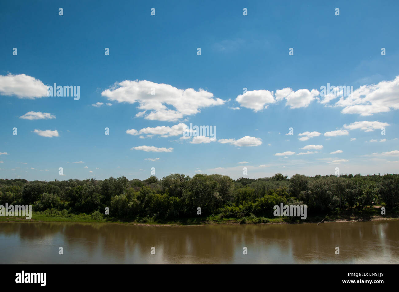 The Ural River is the natural boundary between Europe and Asia, Russia ...