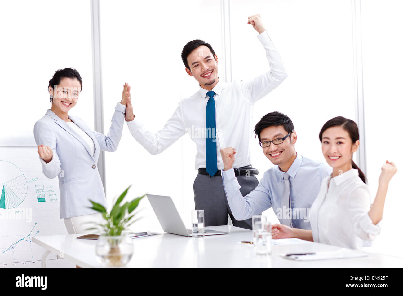 The excitement of the business team Stock Photo - Alamy