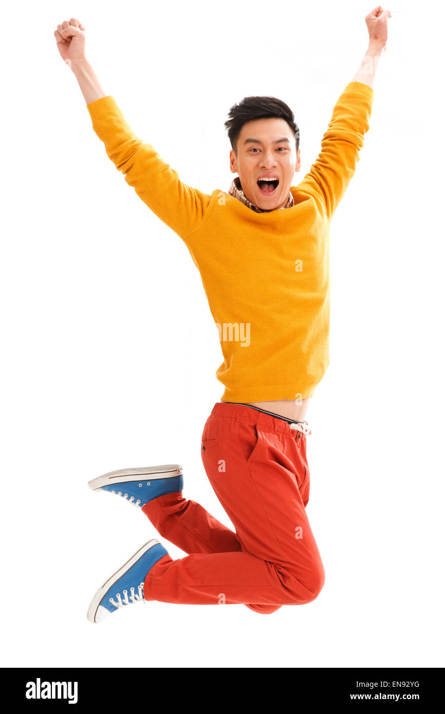 Indian guy jumping hi-res stock photography and images - Alamy