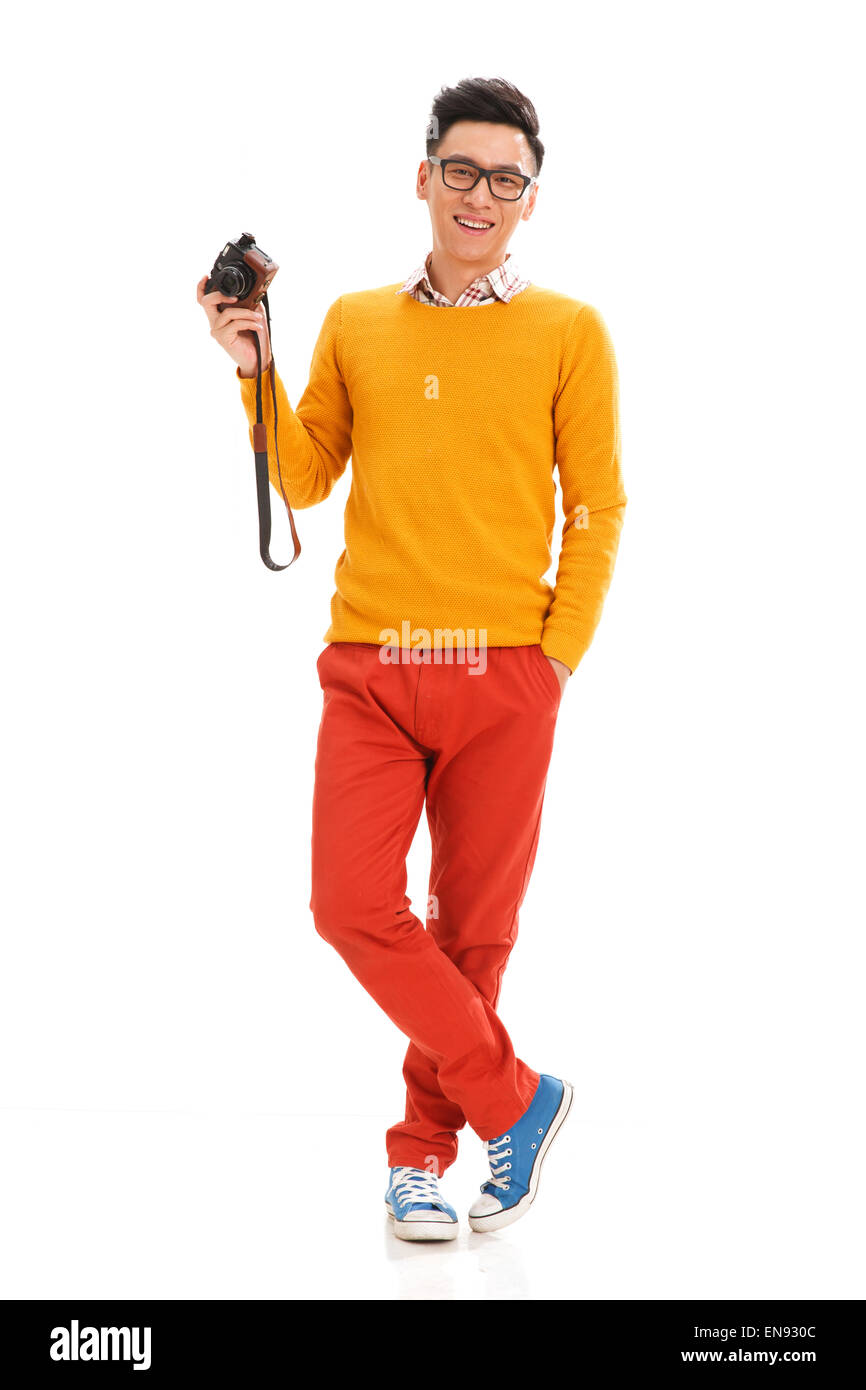 Guy holding camera hi-res stock photography and images - Alamy